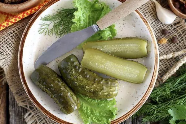 Saled cucumbers