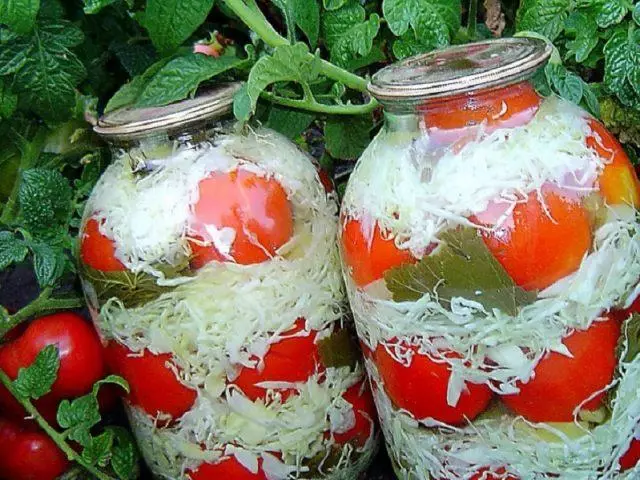 Mga Tomato sa Cabbage