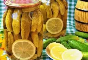 Receptes, kas marinē gurķus ar citronu ziemai