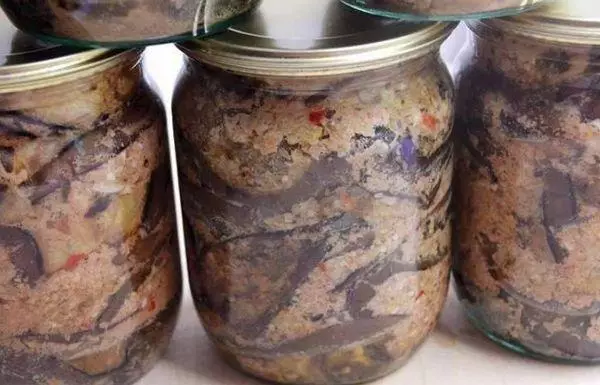 Canned eggplants