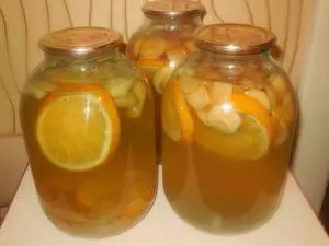 10 resep kompote ndhuwur kaya halaman saka apricots lan jeruk kanggo mangsa