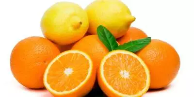 สีส้มและมะนาว