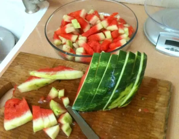Cutting Watermelon.