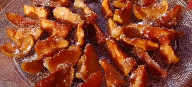 Recipe for dry jams from apples