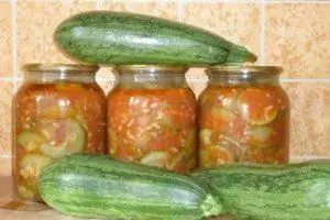 Bongusta recepto por kuiri zucchini kun sazebel-saŭco por vintro