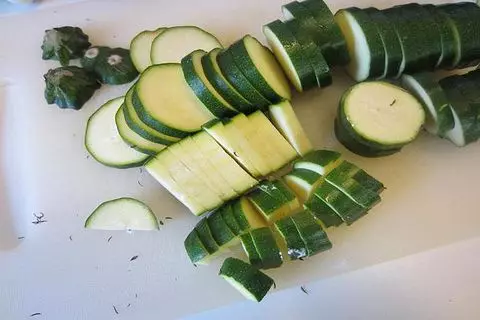 Ontdekte courgette