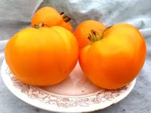 Characteristic and description of the Tomato Orange Strawberry Orange Strawberry, its yield