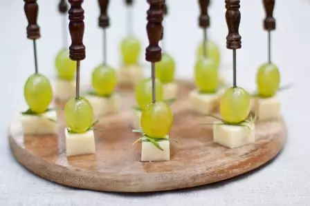 Canapes on the skewers