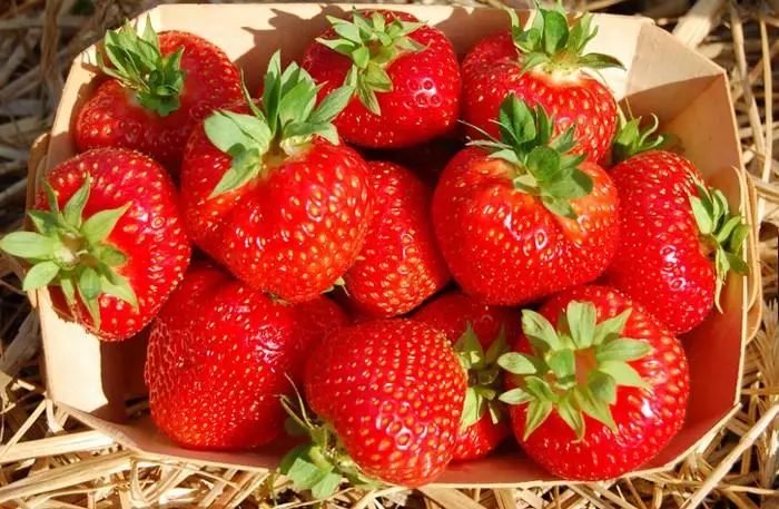 strawberry នៅក្នុងថាស