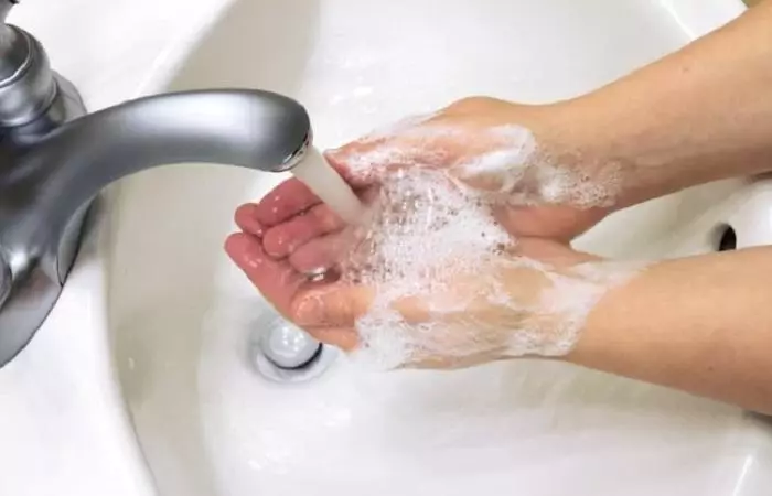 Wash with soap