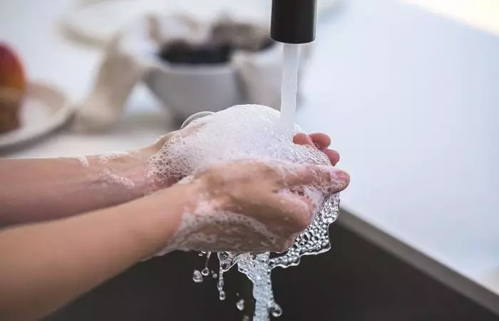 Was de handen