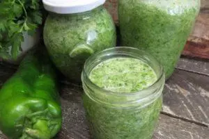 13 საუკეთესო რეცეპტები სამზარეულო მწვანე adzhika