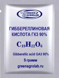 Instruções para o uso de ácido gibberellélico, compatibilidade e análogos