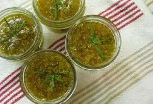 Top 6 Delicious receptes Preparació Adzhika de la grosella de grosella per a l'hivern