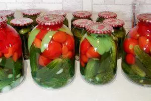 Top 8 Lekkere resepten ynslein komkommers mei tomaten foar de winter