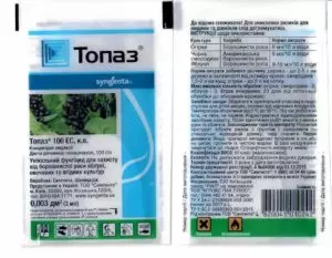 Instructions pour l'utilisation de fongicides "Topaz" pour le traitement des raisins au printemps et à l'automne et au temps d'attente