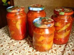 Krok za krokem recept na vaření pepř v rajčatech na zimu