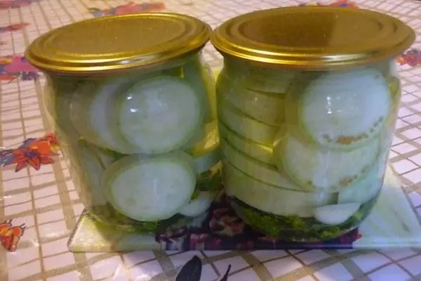 Canned zucchini.