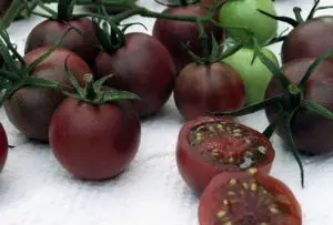 Tomātu šokolādes tomātu raksturojums un apraksts