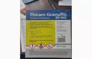 Instruccions d'ús de Tiram i composició de fungicides, dosificació i anàlegs