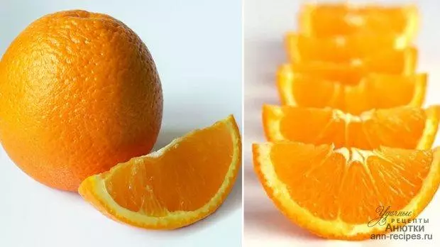 I fryseren opbevares appelsiner i en hammerform.