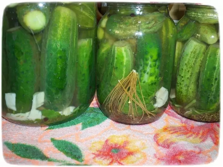 Cucumbers with rose