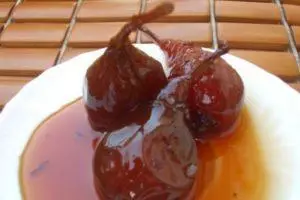 Schrëtt-By-Step-Rezept fir ze kachen Jam aus ganzen Pears fir de Wanter