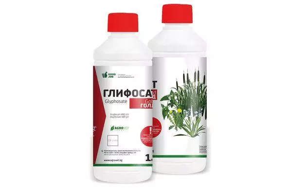 Herbicid Glyphos használata a gyomokból