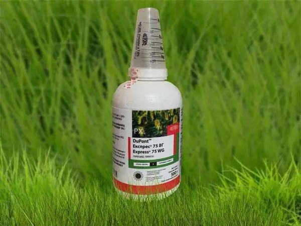 Herbizid Express: Instruktiounen fir ze benotzen, Zesummesetzung a Form