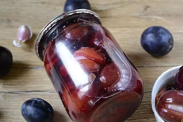 Marinated plums