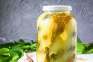 Resipi langkah demi langkah untuk sauna dengan timun mustard untuk musim sejuk di bank