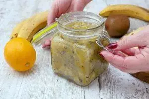 Банан жана апельсинден кышкы варенье үчүн тамак бышыруу үчүн рецепт