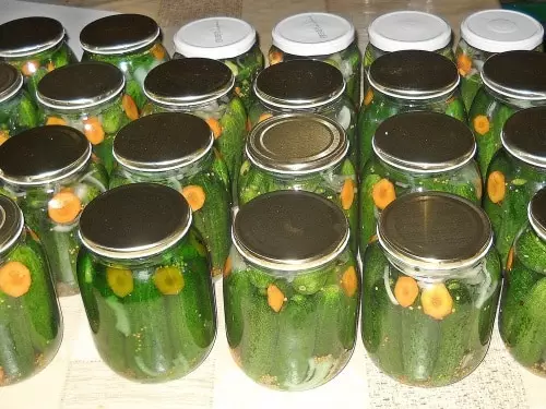 শীতের জন্য carrots এবং পেঁয়াজ সঙ্গে cucumbers