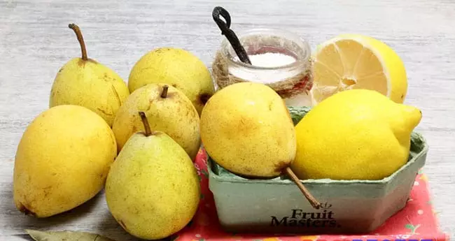 Ievārījums no bumbieriem un citronu
