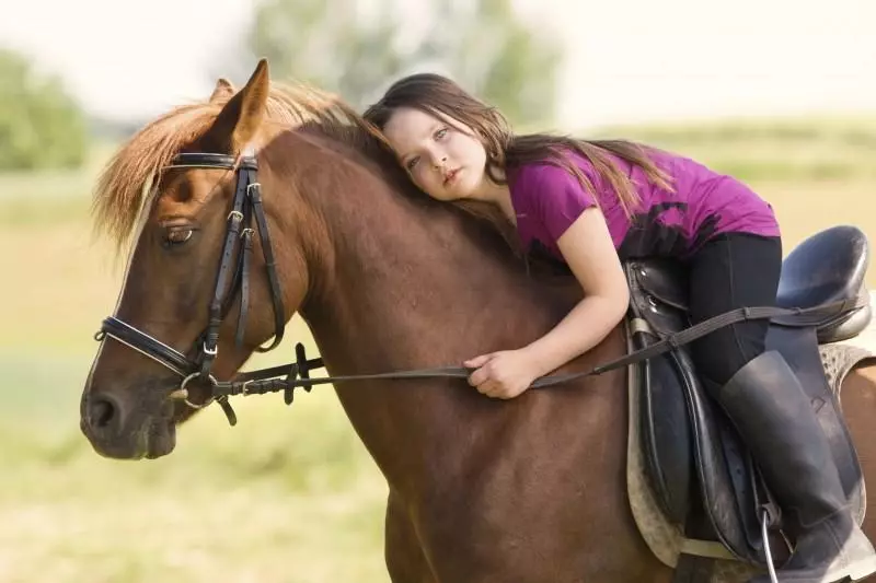 Cabalo e rapaza